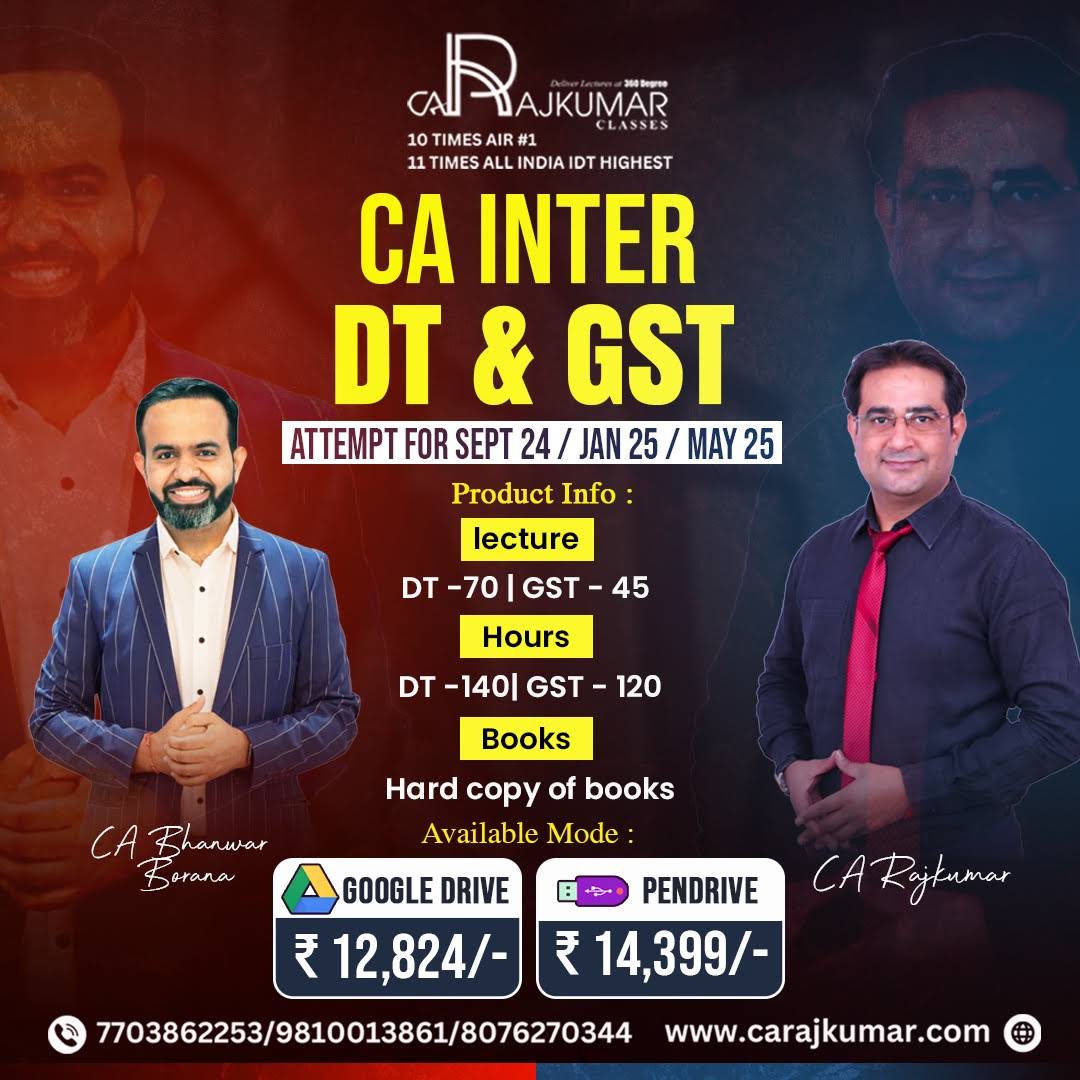 Post from CA RAJKUMAR CLASSES