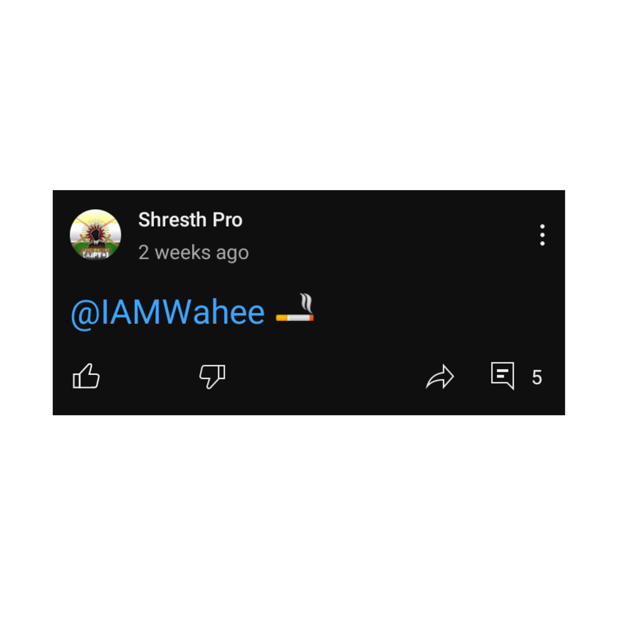 Post from I AM Wahee