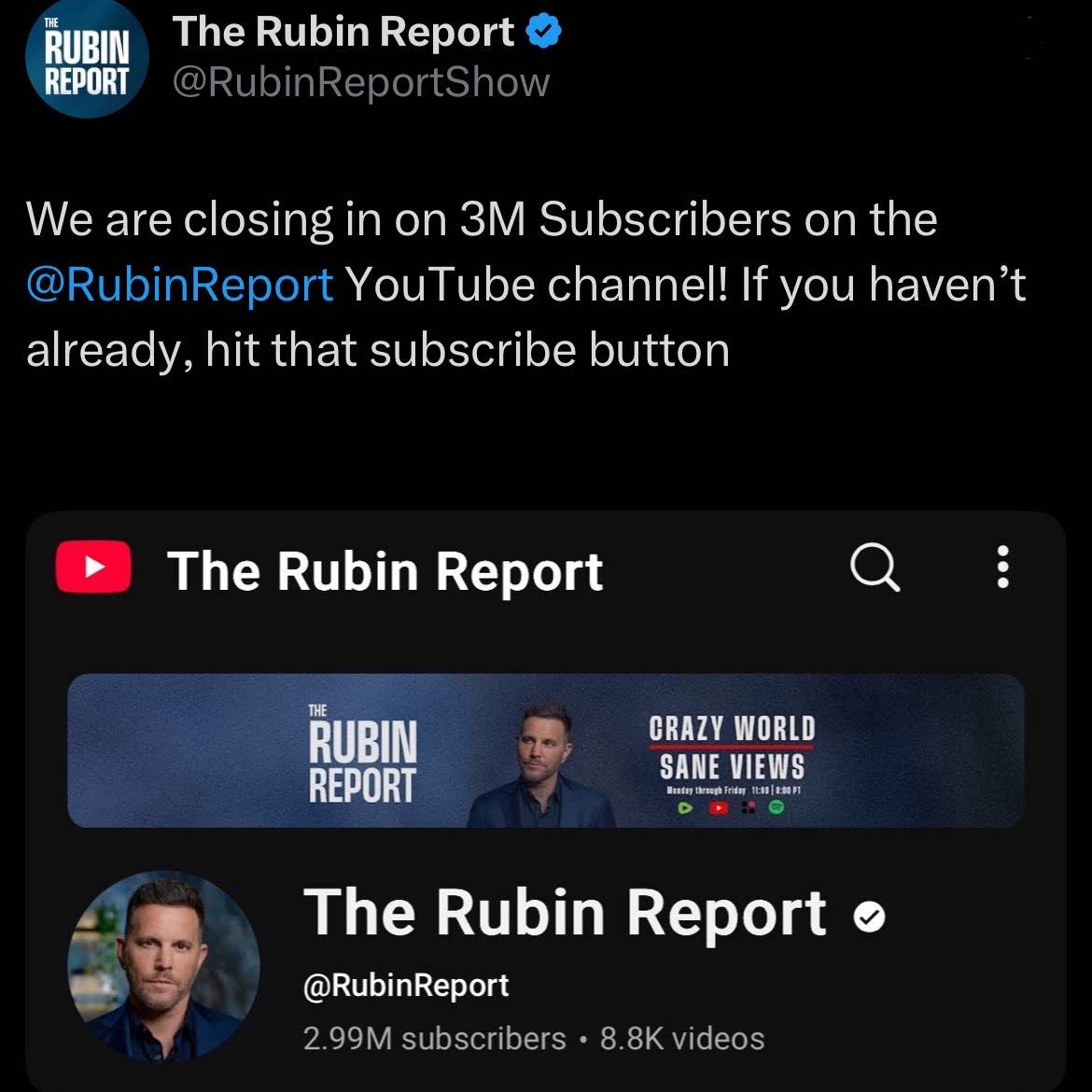 Post from The Rubin Report