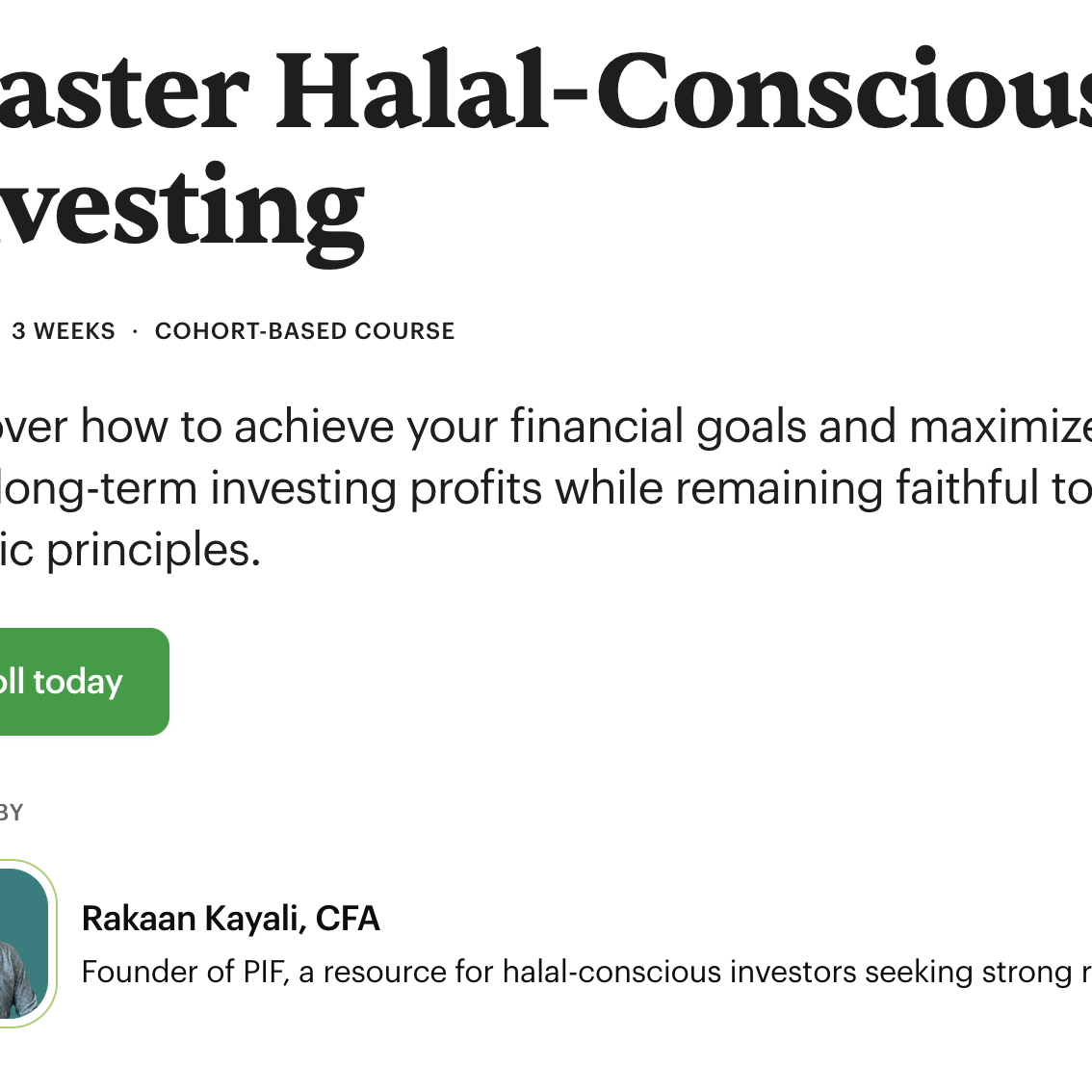 Post from Practical Islamic Finance