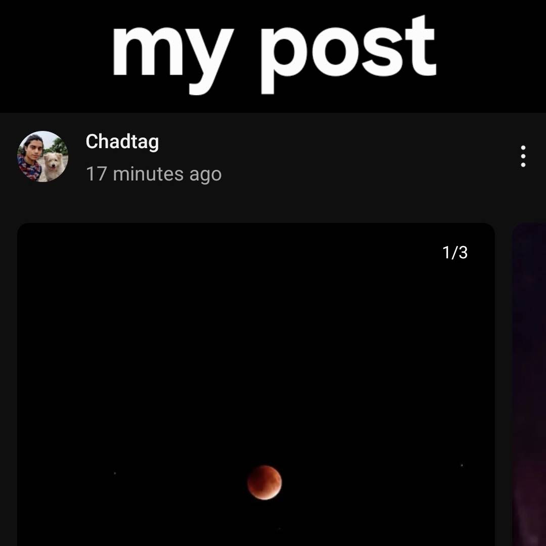 Post from Chadtag