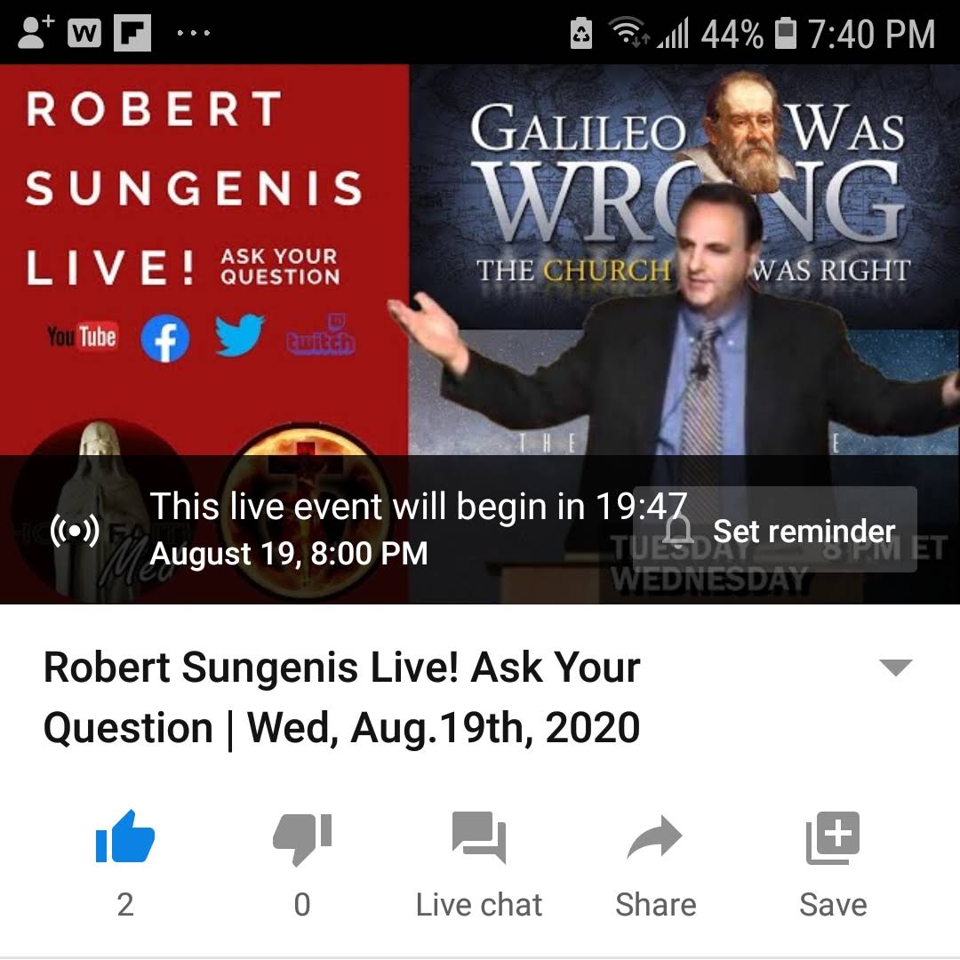 Post from Robert Sungenis