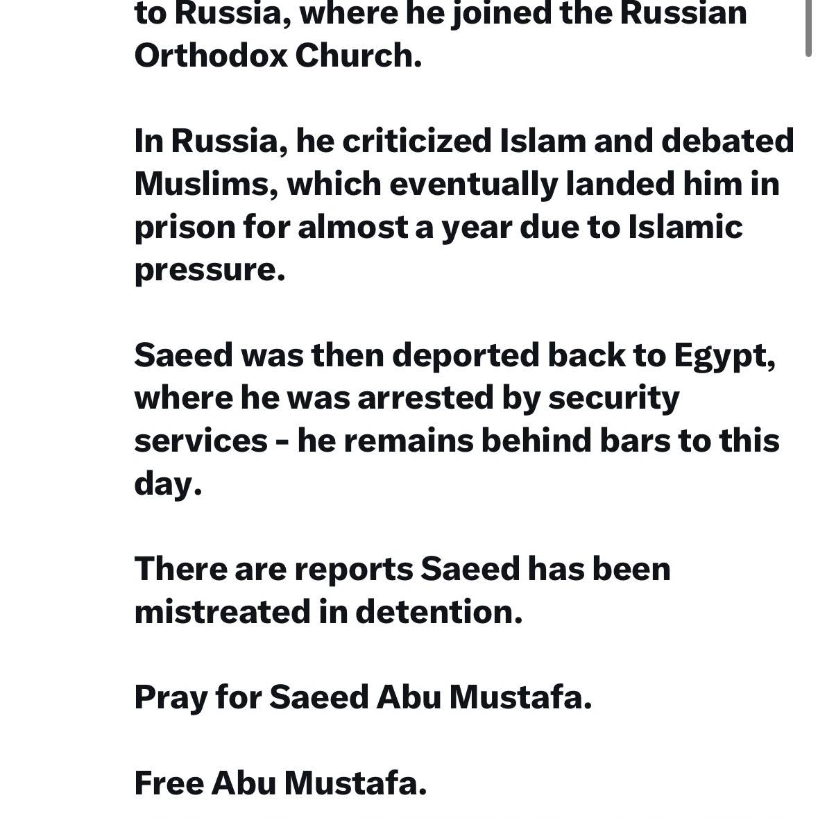 Post from Ex-Muslim Testimonies
