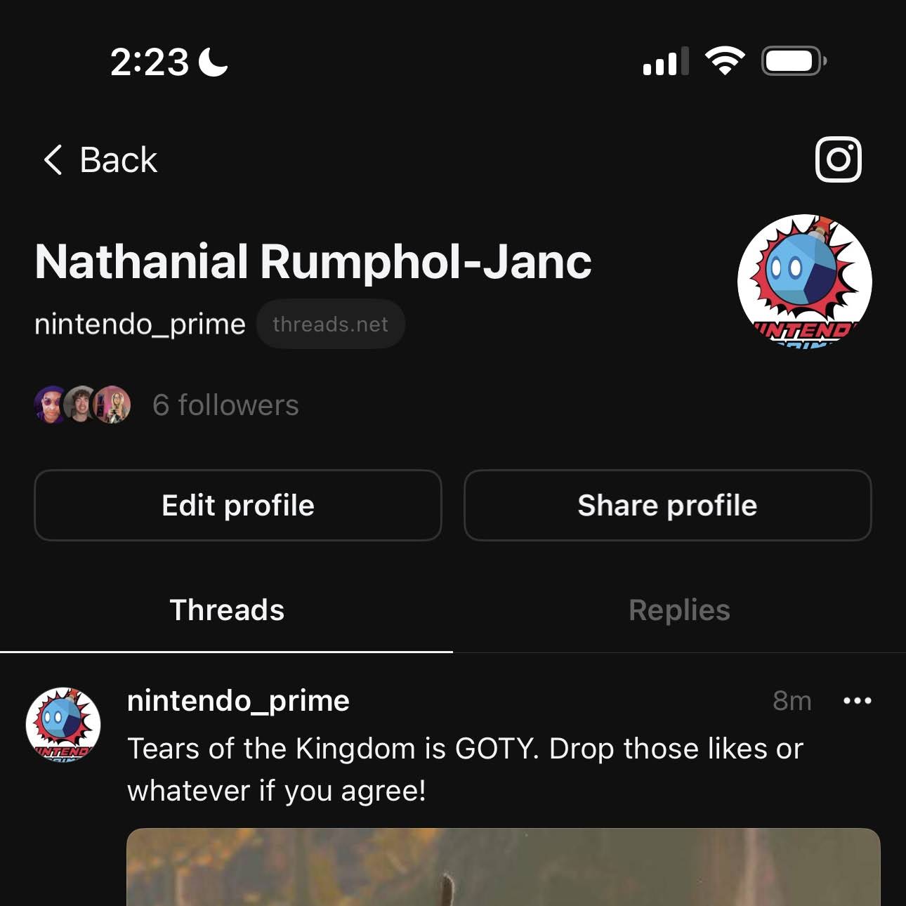 Post from Nintendo Prime