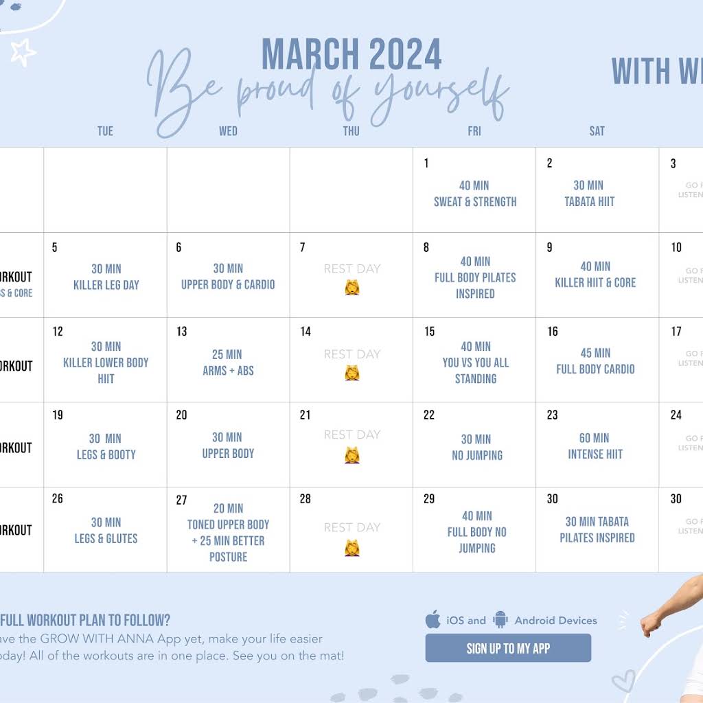 Growingannanas Workout Plan FREE January Kickstart With Rebecca Louise