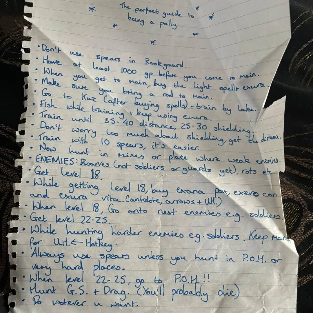 Post from Old Tibia Videos