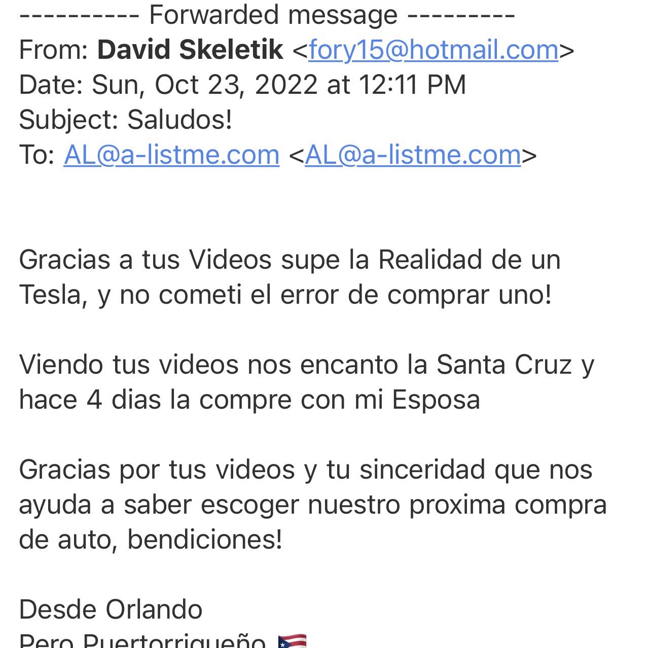 Post from Al Vazquez