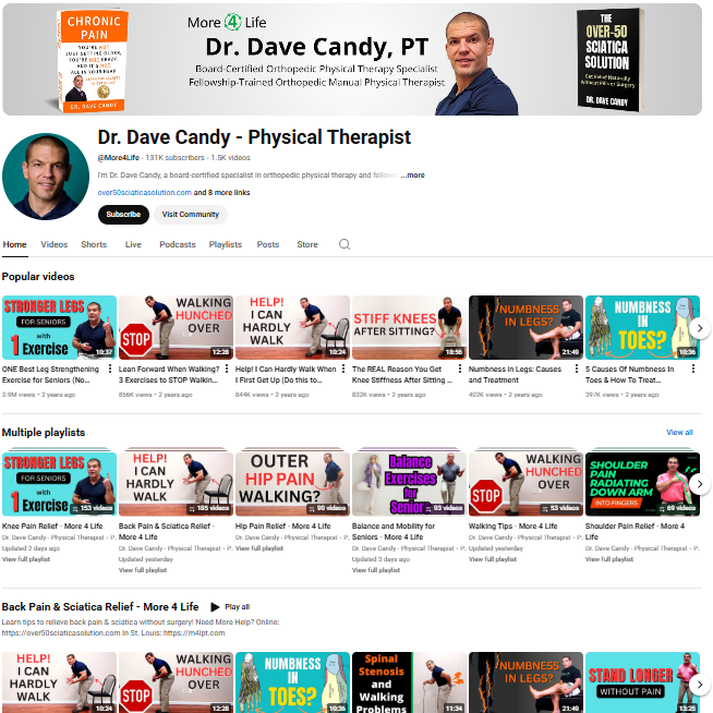 Post from Dr. Dave Candy - Physical Therapist