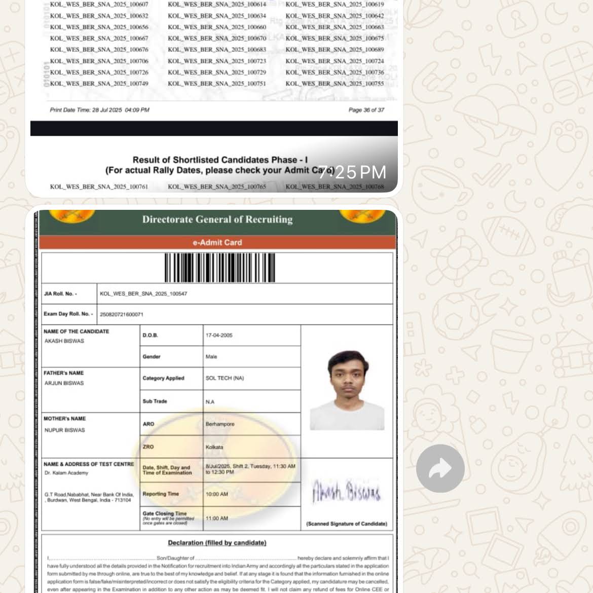 Post from Lakshya Army