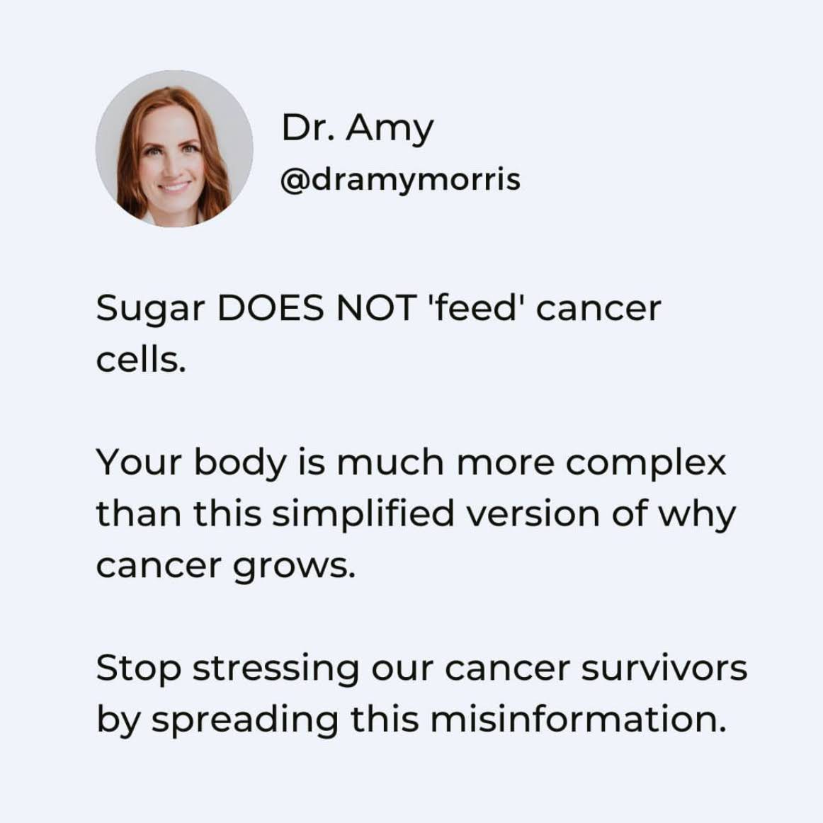 Post from Dr. Amy - Cancer Expert & Cancer Survivor
