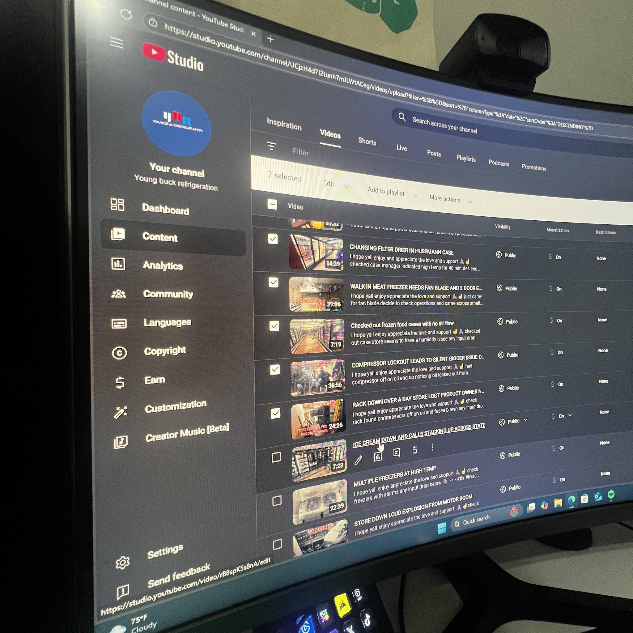 Post from Young buck refrigeration