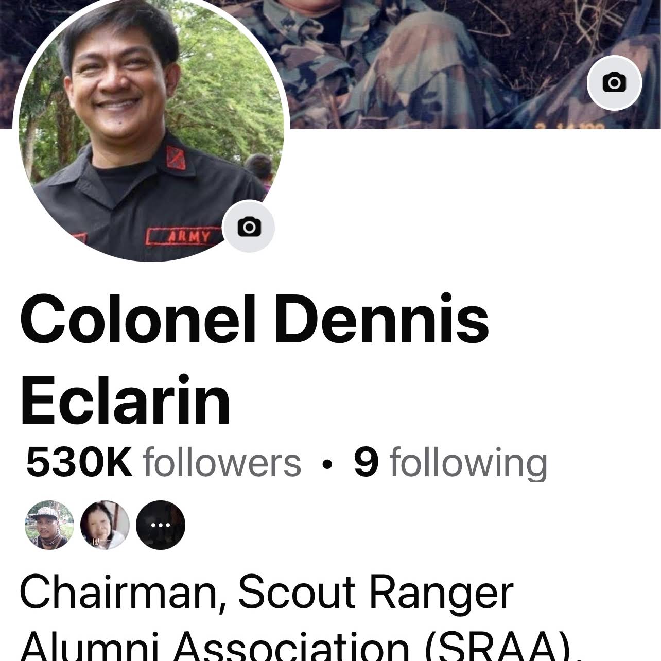 Post from Colonel Dennis Eclarin