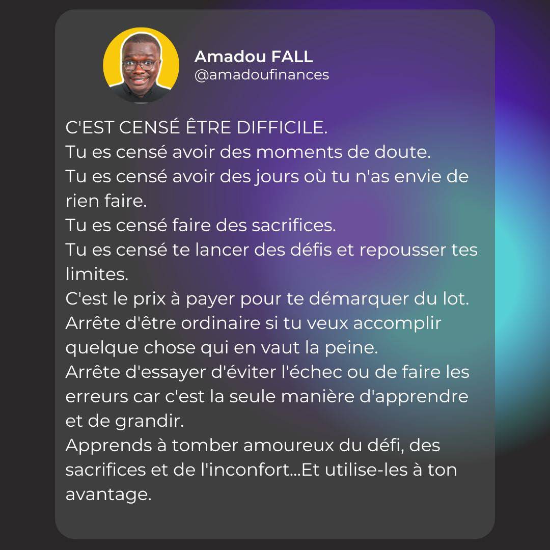 Post from Amadou Fall