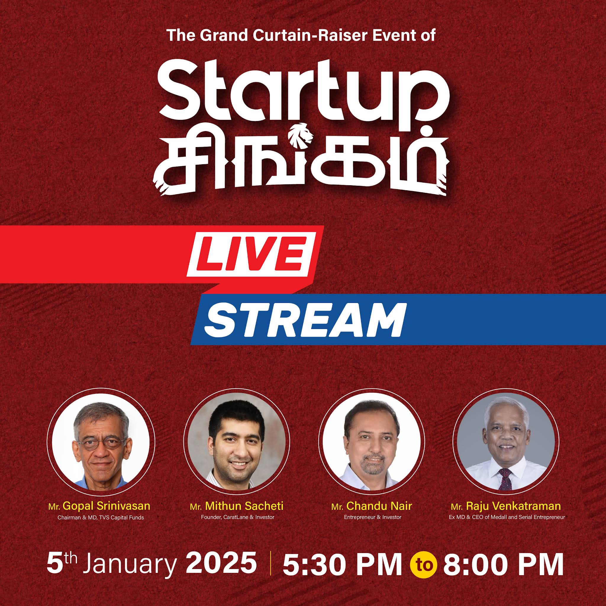 Post from Startup Singam