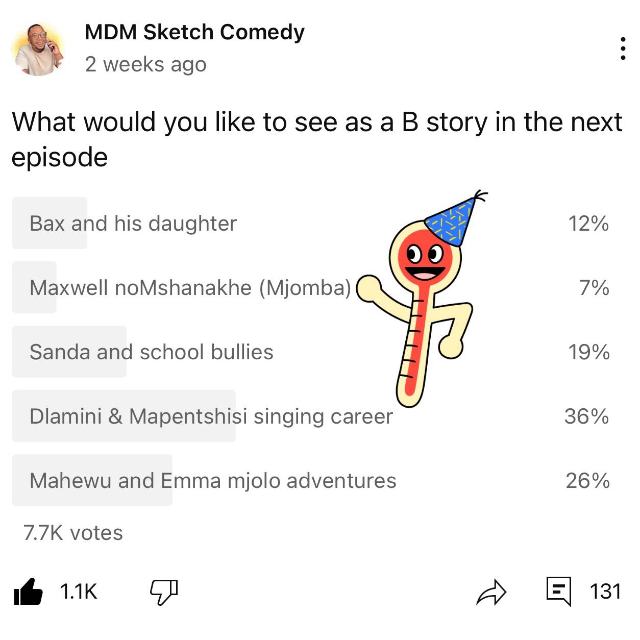 Post from MDM Sketch Comedy