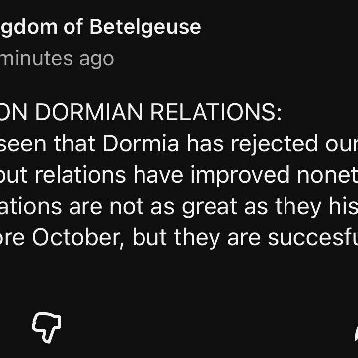 Post from Federal Republic of Dormia