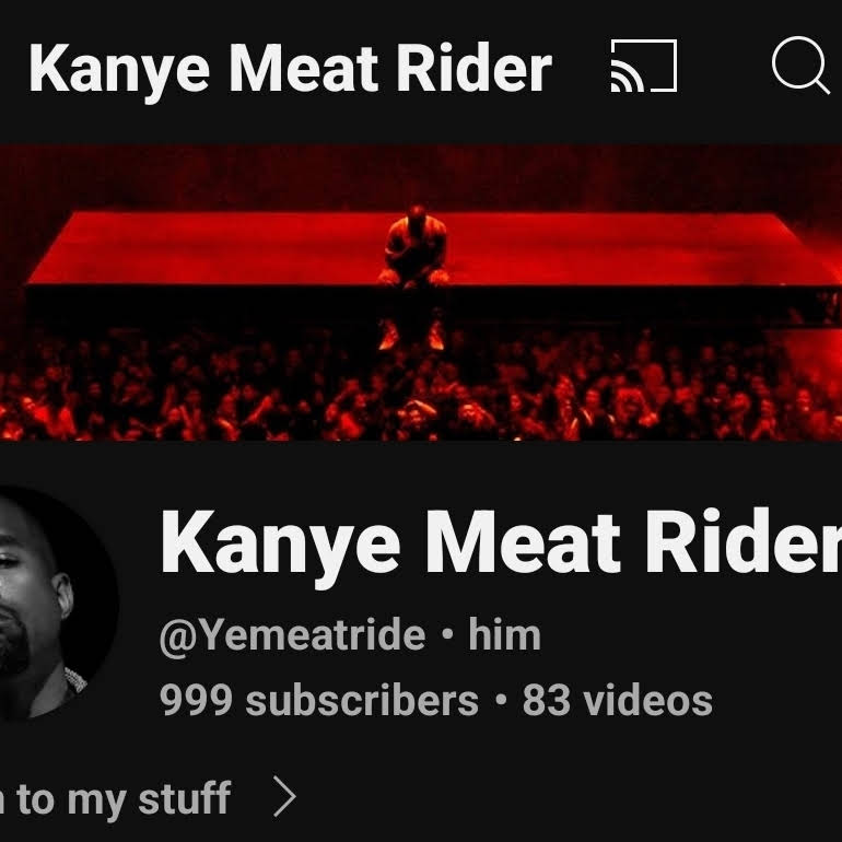 Post from Kanye Meat Rider
