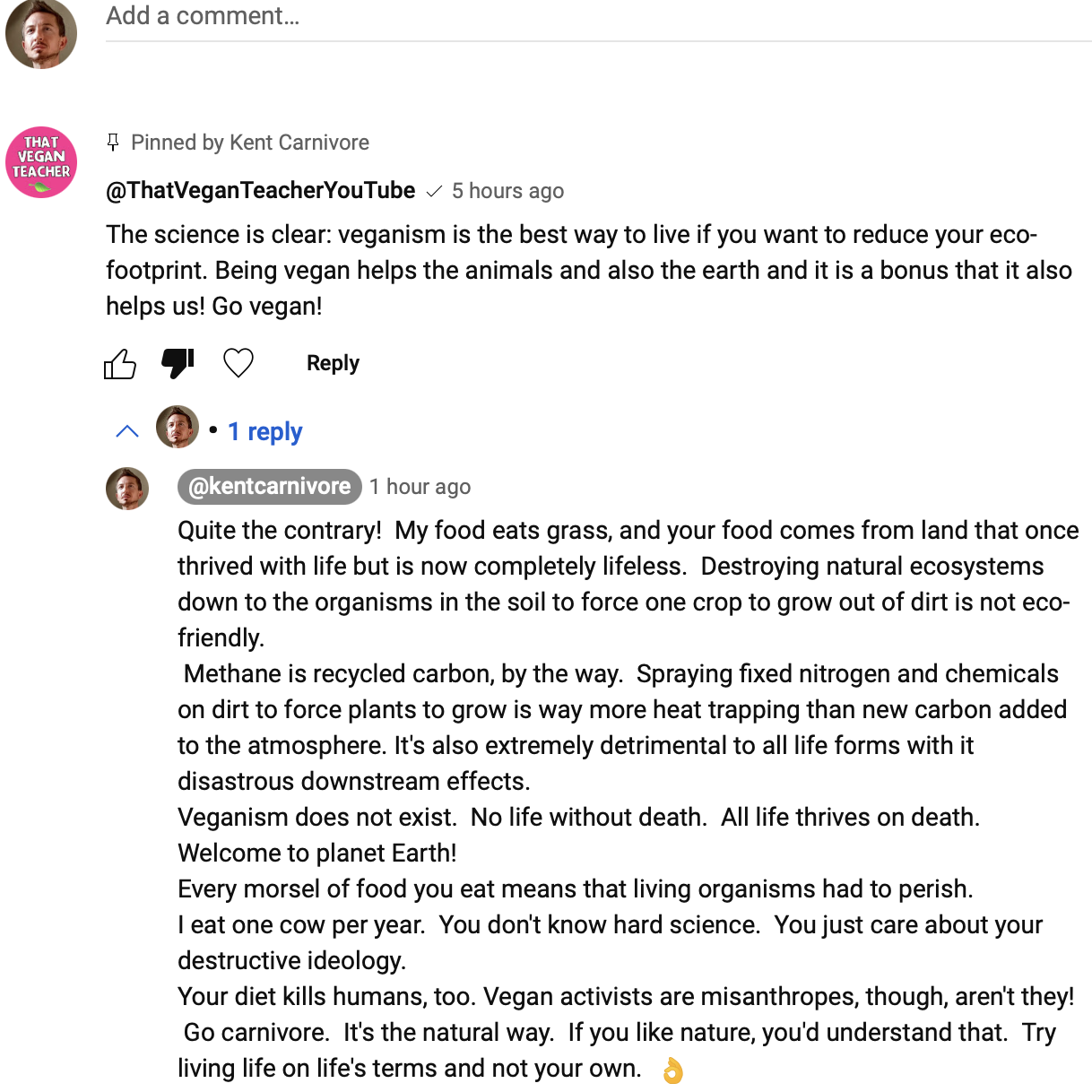 Post from Kent Carnivore
