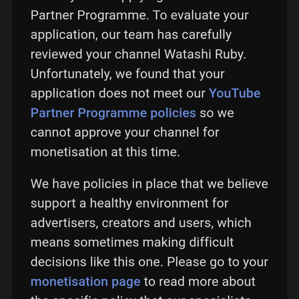 Post from Watashi Ruby