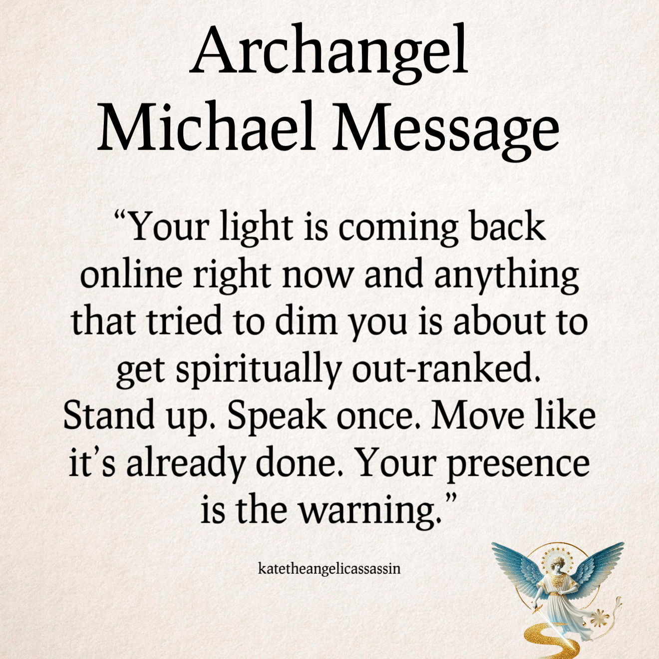 Post from Kate The Angelic Assassin