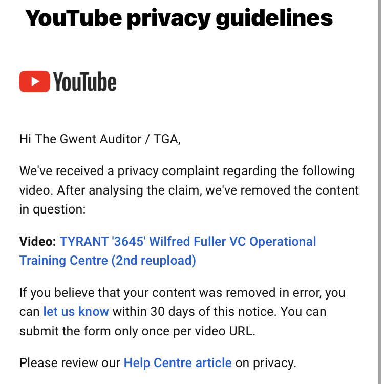 Post from The Gwent Auditor / TGA