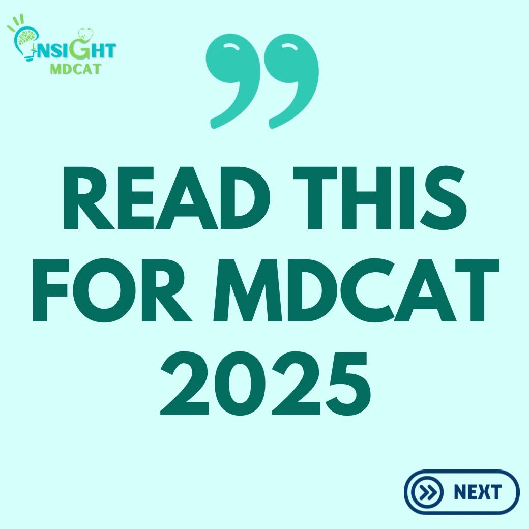 Post from Mentr (Formerly InSight MDCAT)