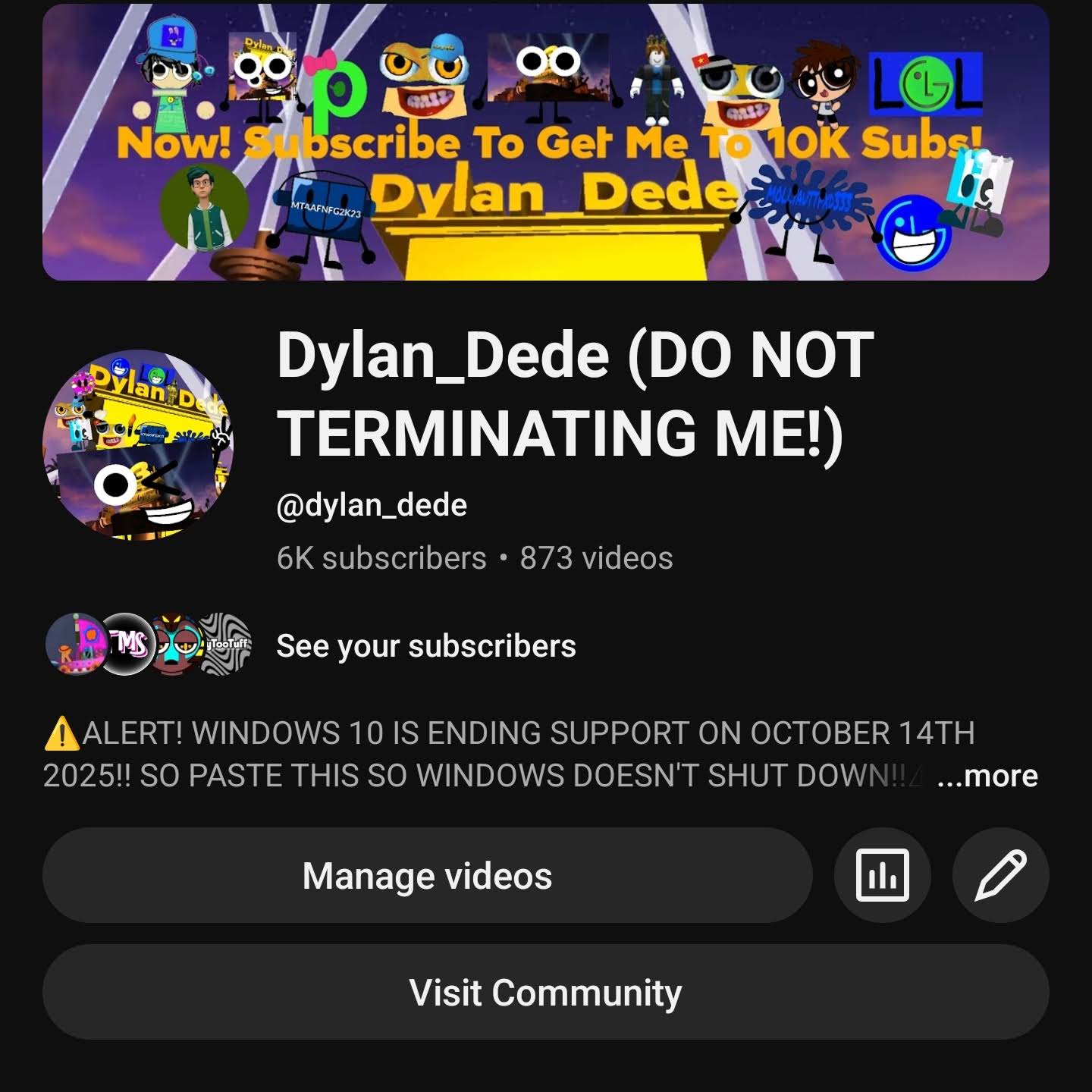 Post from Dylan_Dede (DO NOT TERMINATING ME!)