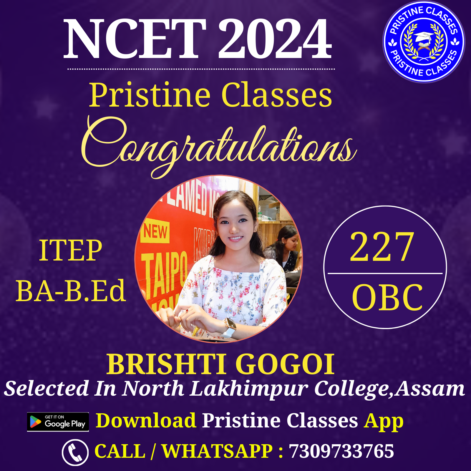 Post from Pristine Classes