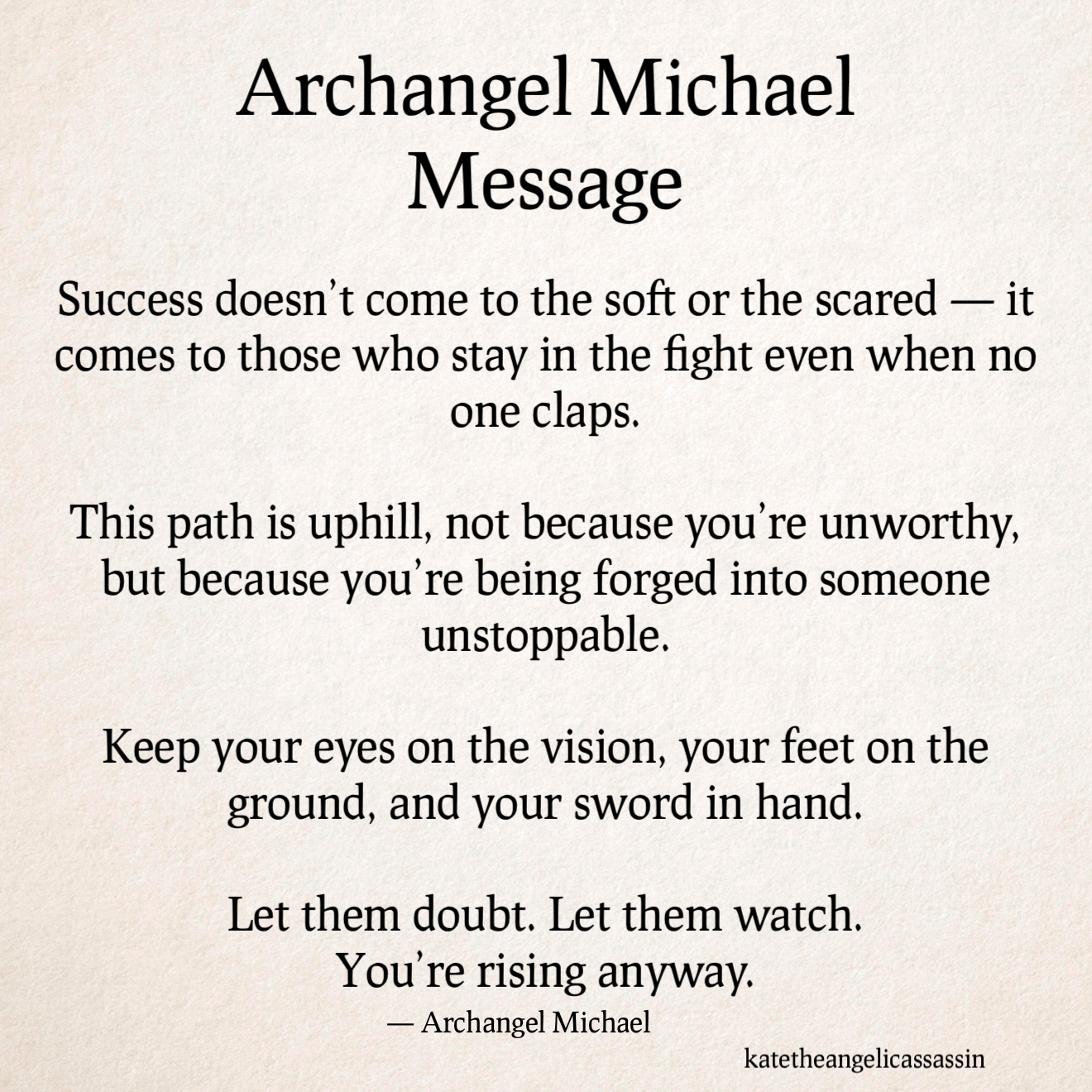 Post from Kate The Angelic Assassin