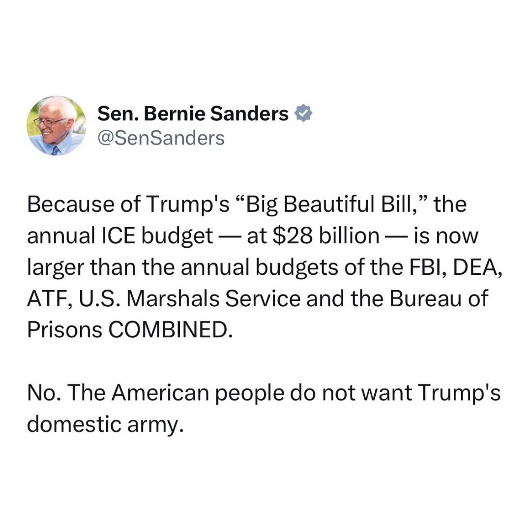 Post from Senator Bernie Sanders