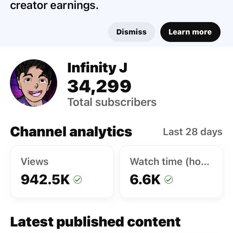 Post from Infinity J