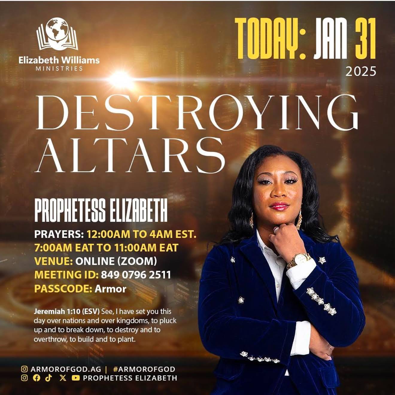 Post from Prophetess Elizabeth Williams