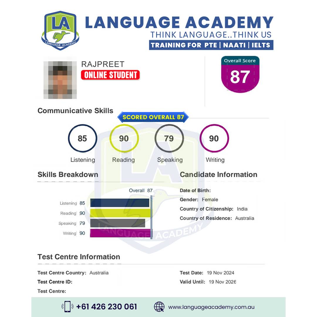 Post from Language Academy PTE
