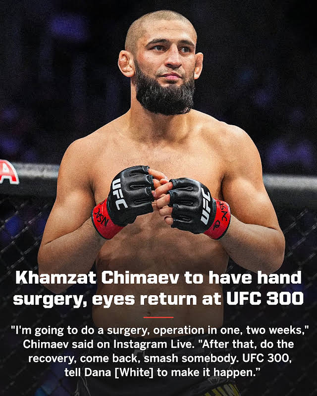 Khamzat to get hand surgery and potentially return to UFC 300? | Page 2 ...