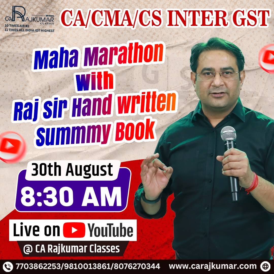 Post from CA RAJKUMAR CLASSES