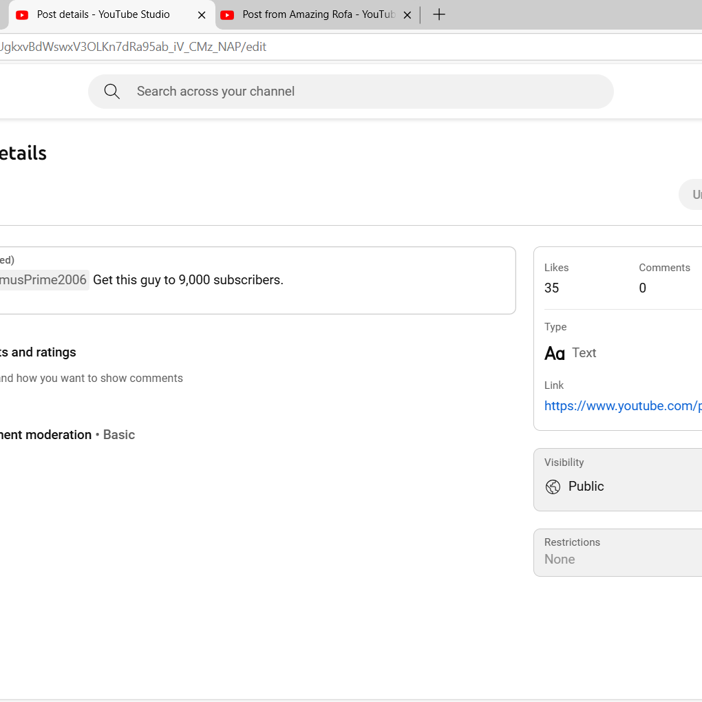 Post from Amazing Rofa