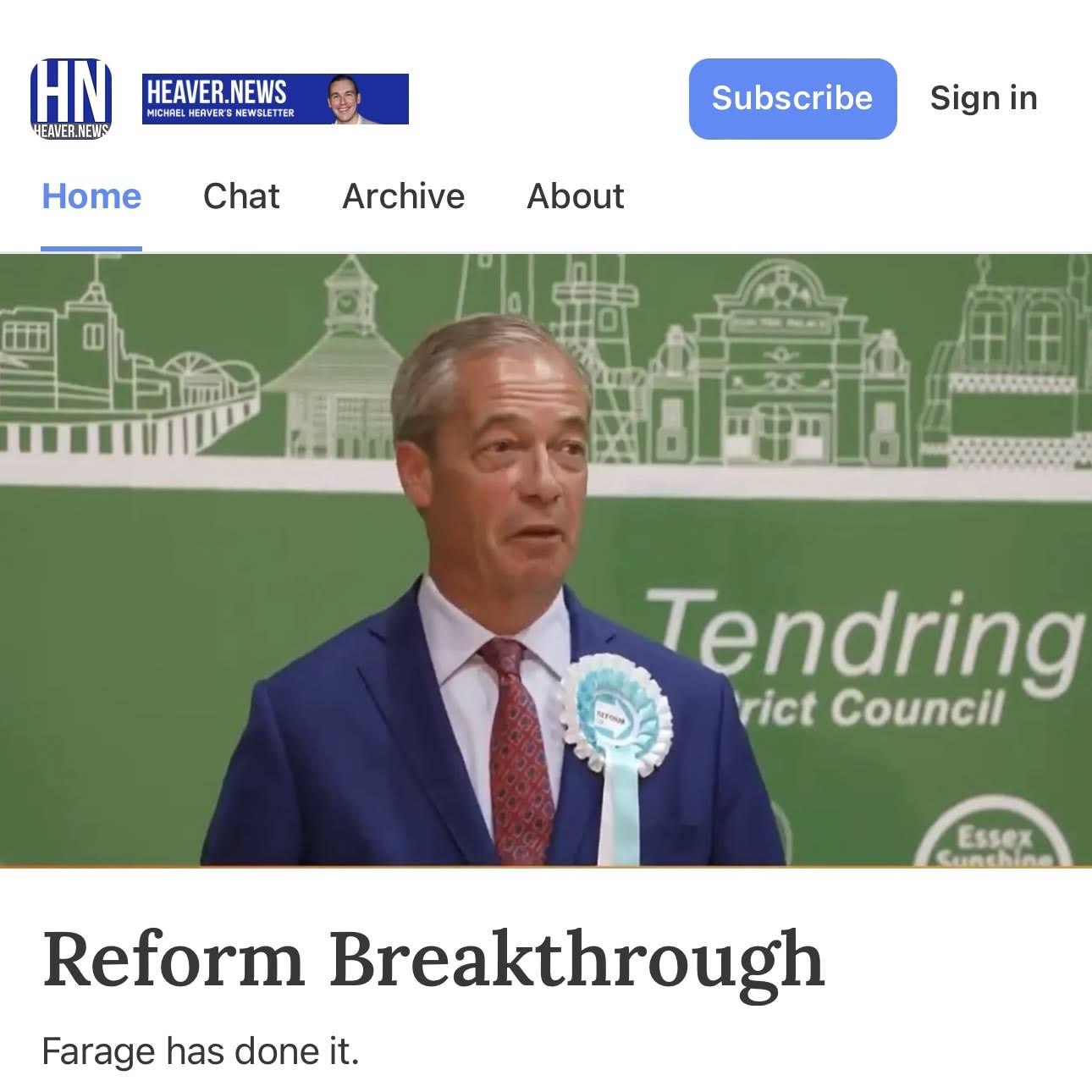 Post from Michael Heaver