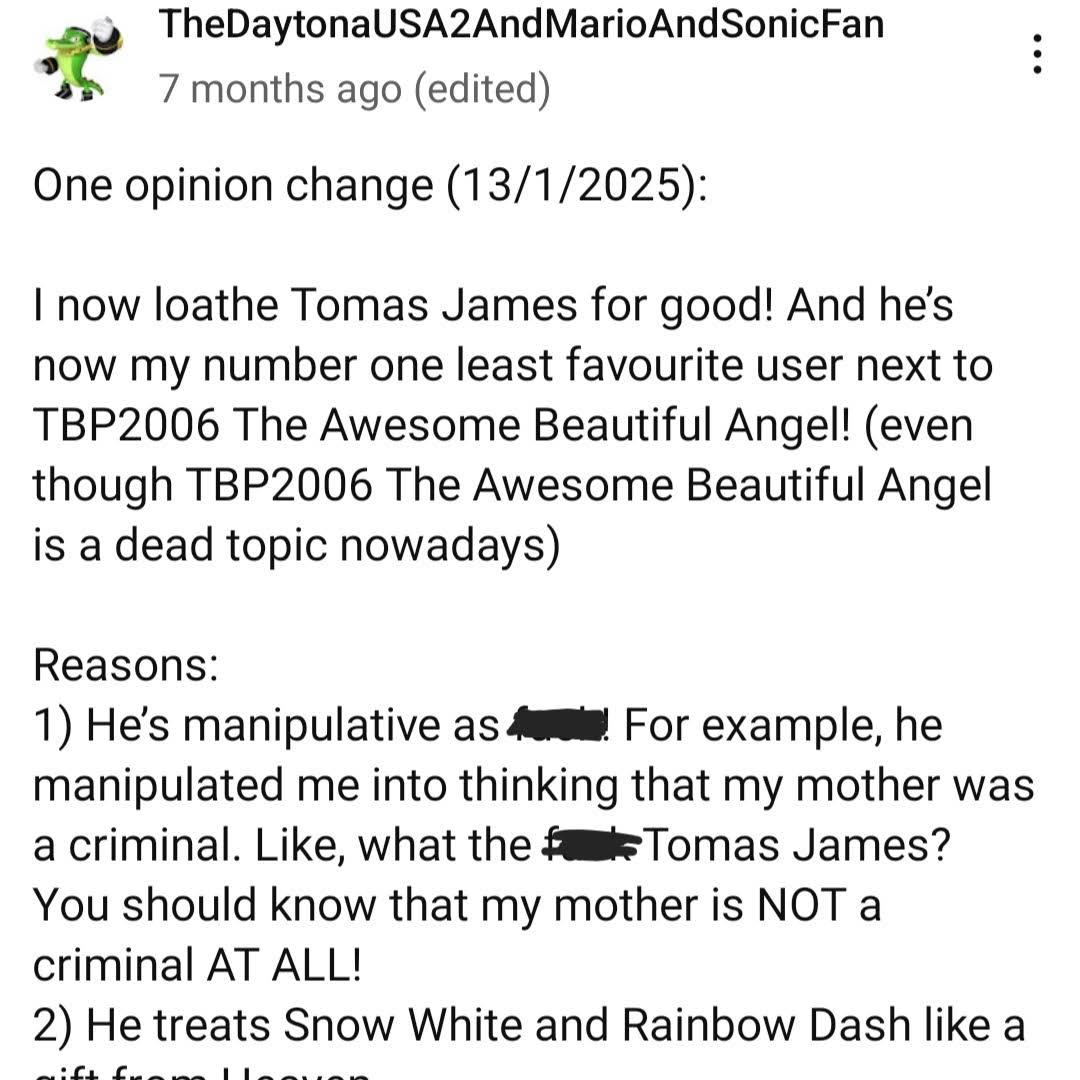 Post from Tomas James
