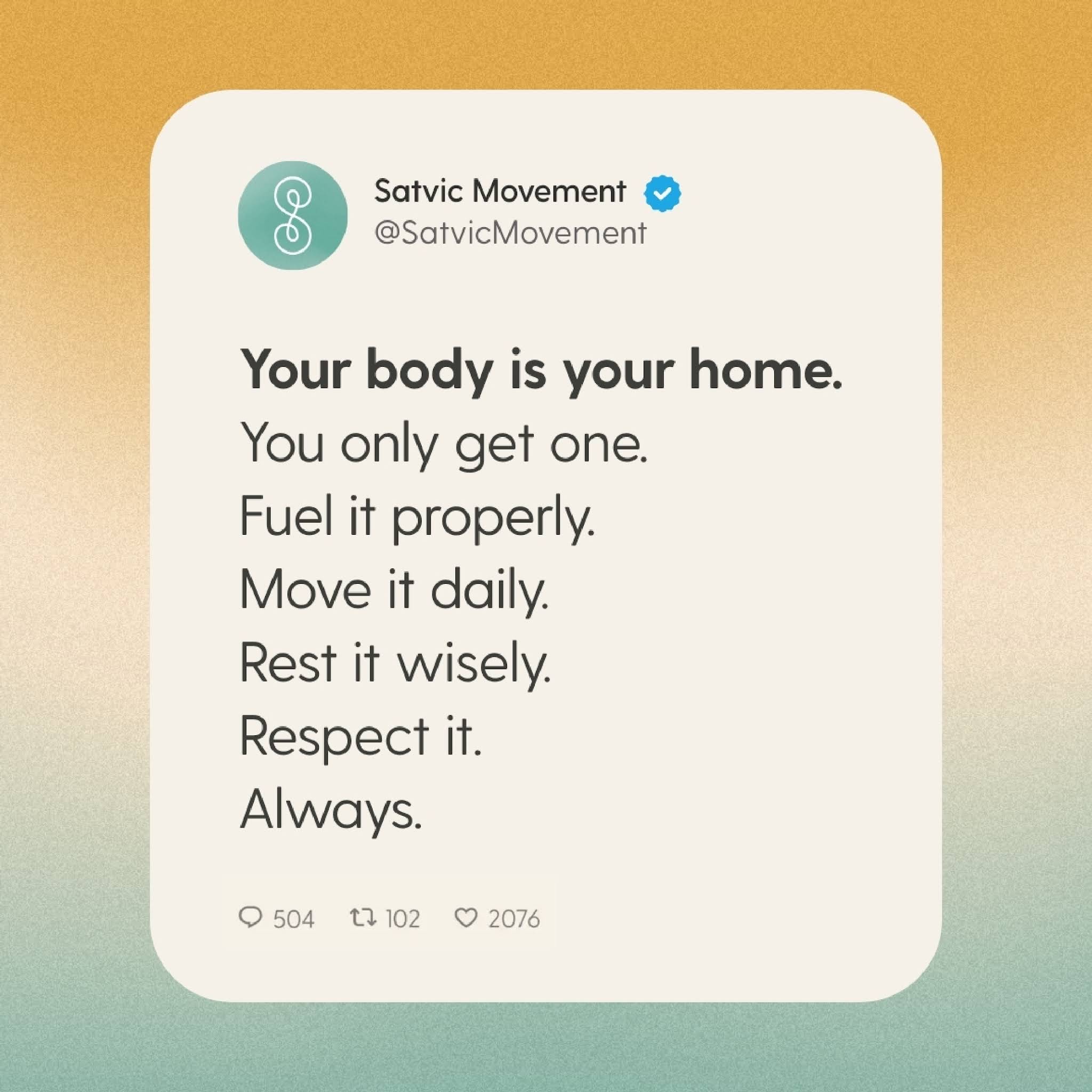 Post from Satvic Movement