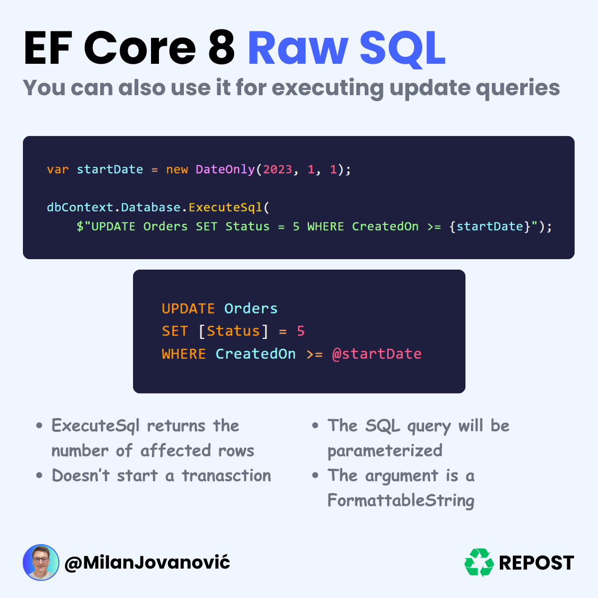 Post from Milan Jovanović