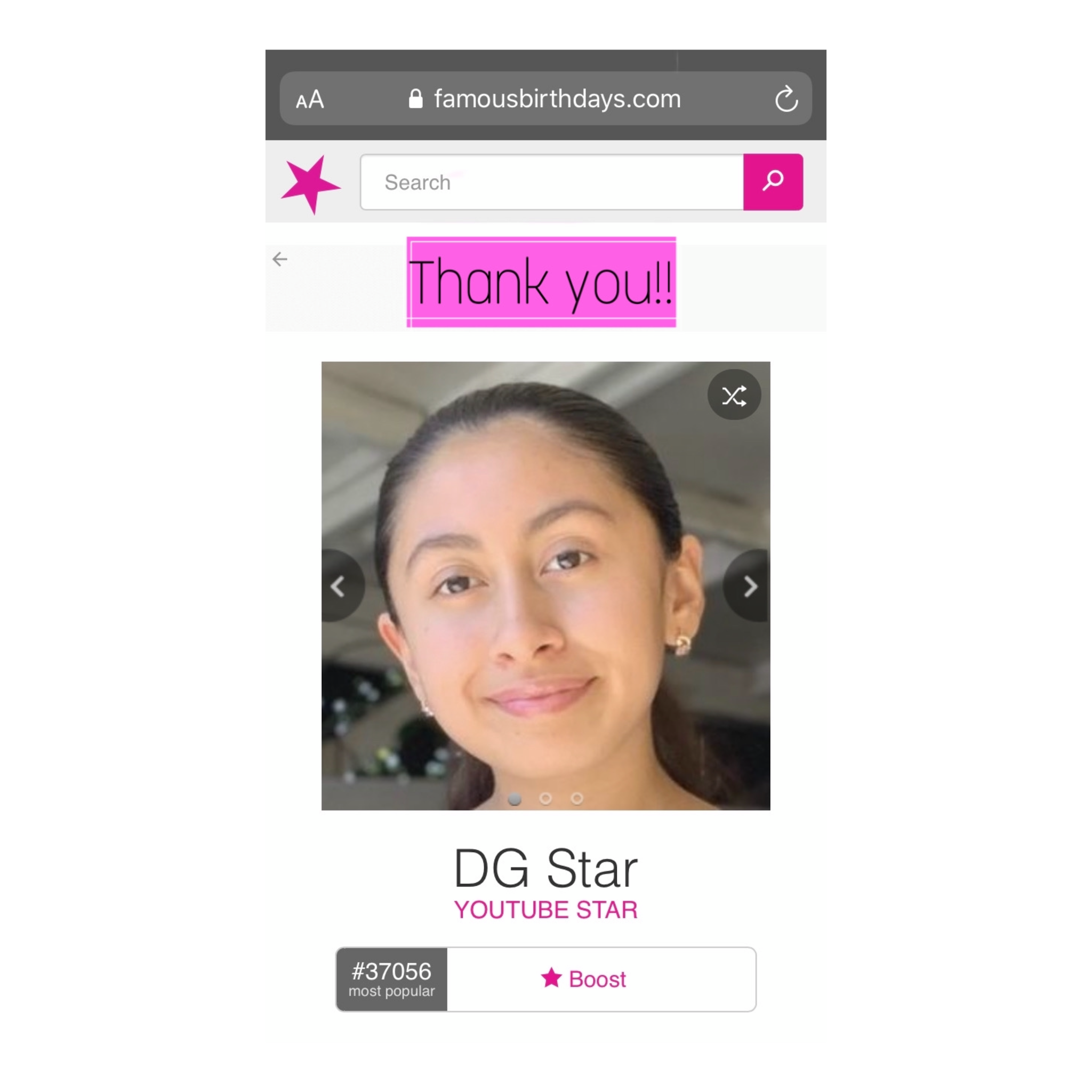 Post from DG star