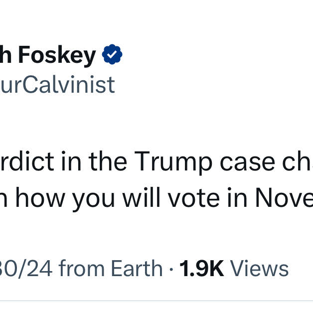 Post from YourCalvinist (Podcast) with Keith Foskey