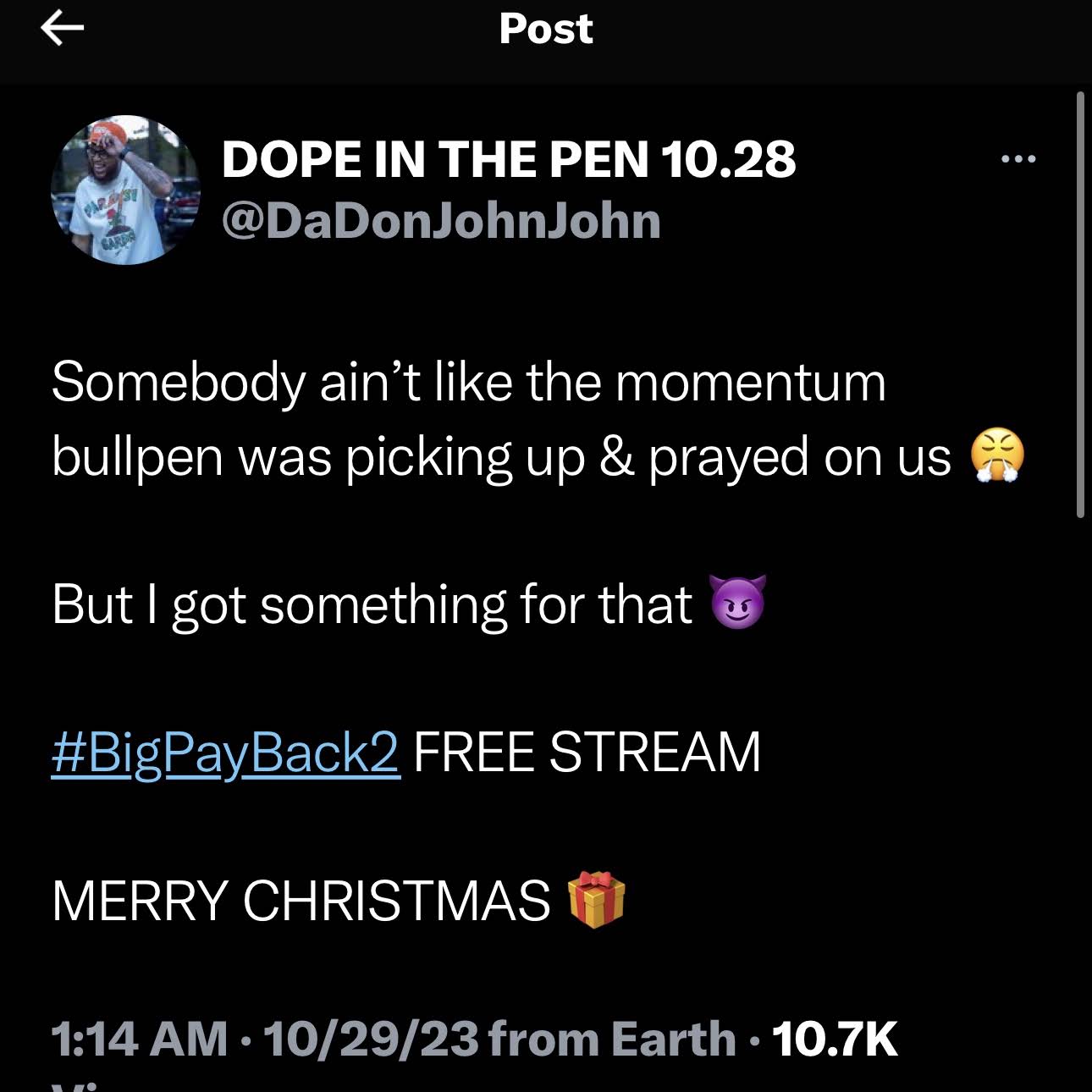 Post from DME Detroit