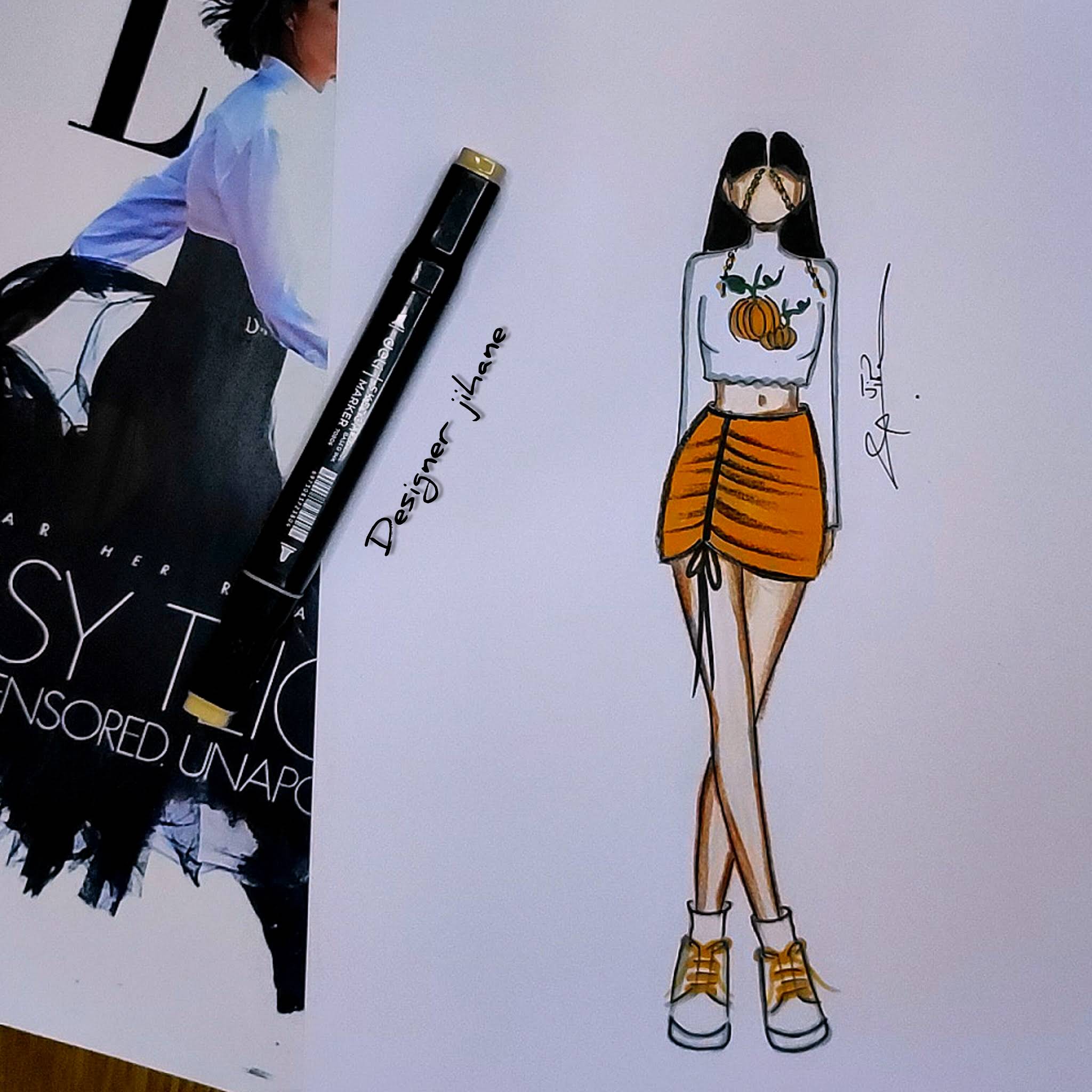 Post from designer jihane | Drawing tutorial