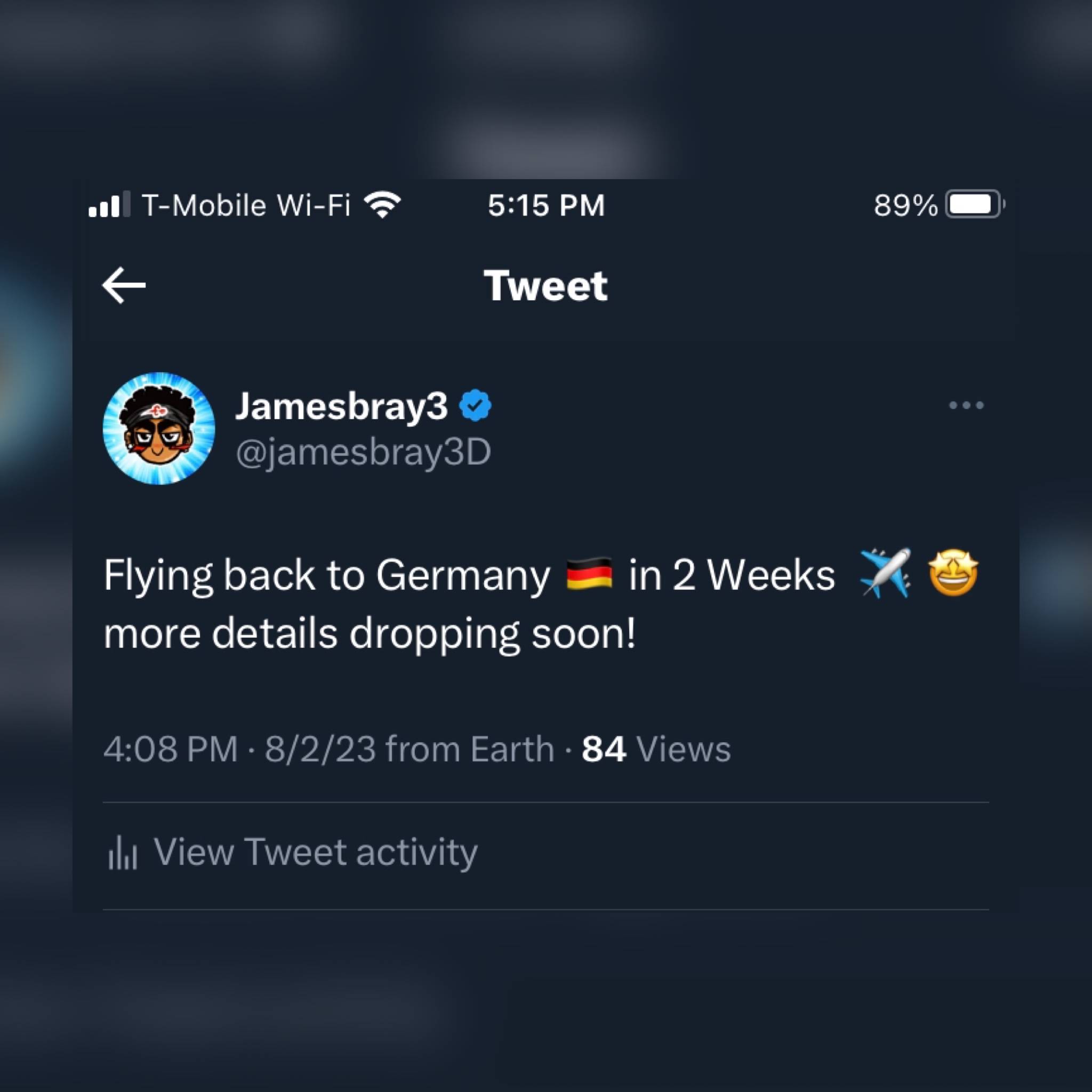 Post from James Bray