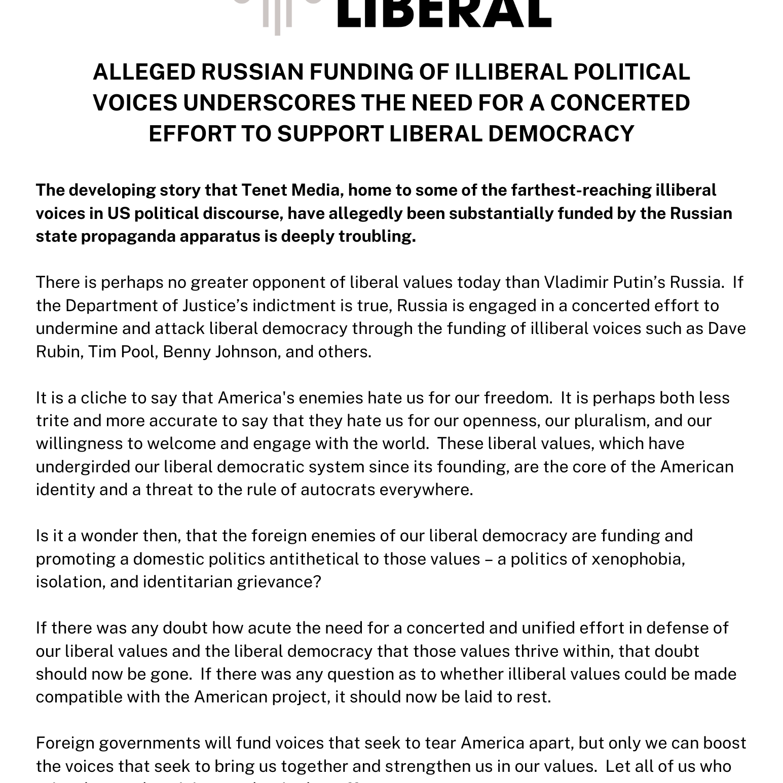 Post from Project Liberal