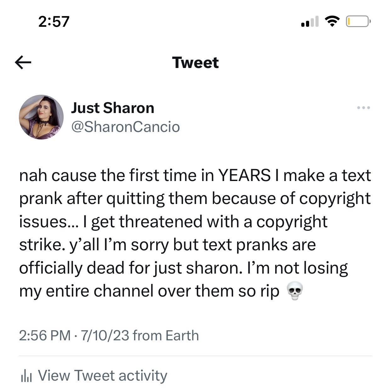 Post from Just Sharon