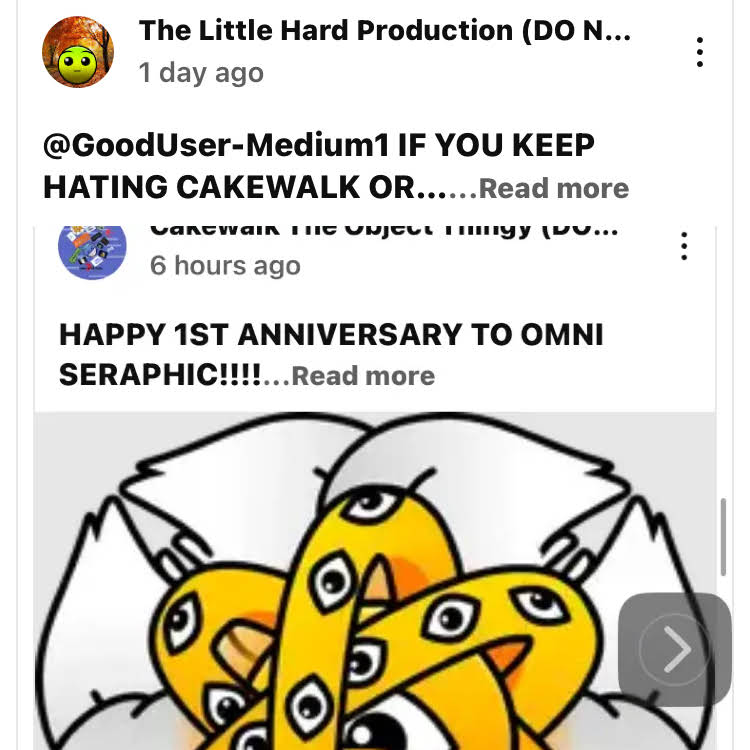 Post from Little Hard the Object Thingy