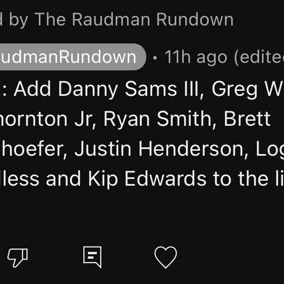 Post from The Raudman Rundown