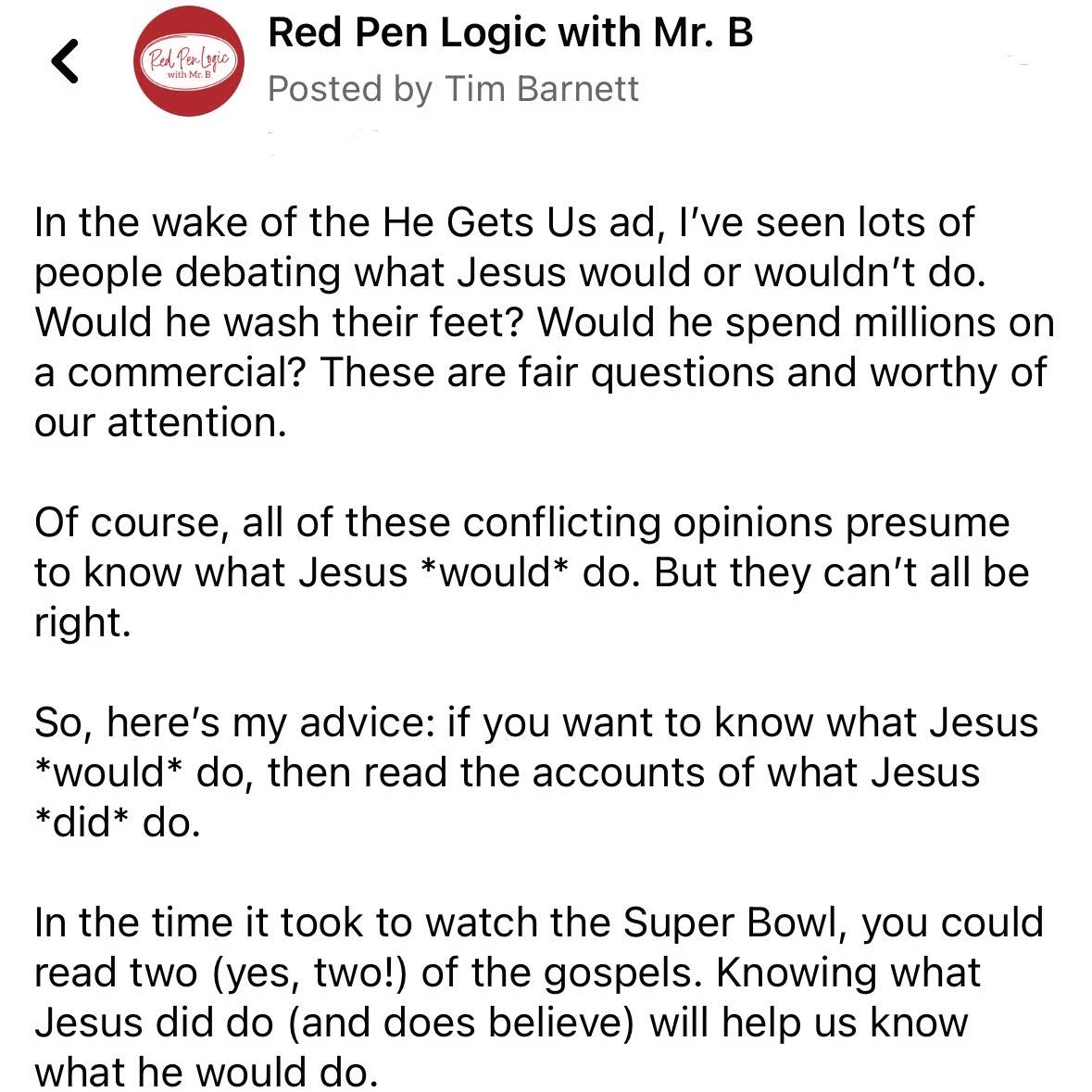 Post from Red Pen Logic